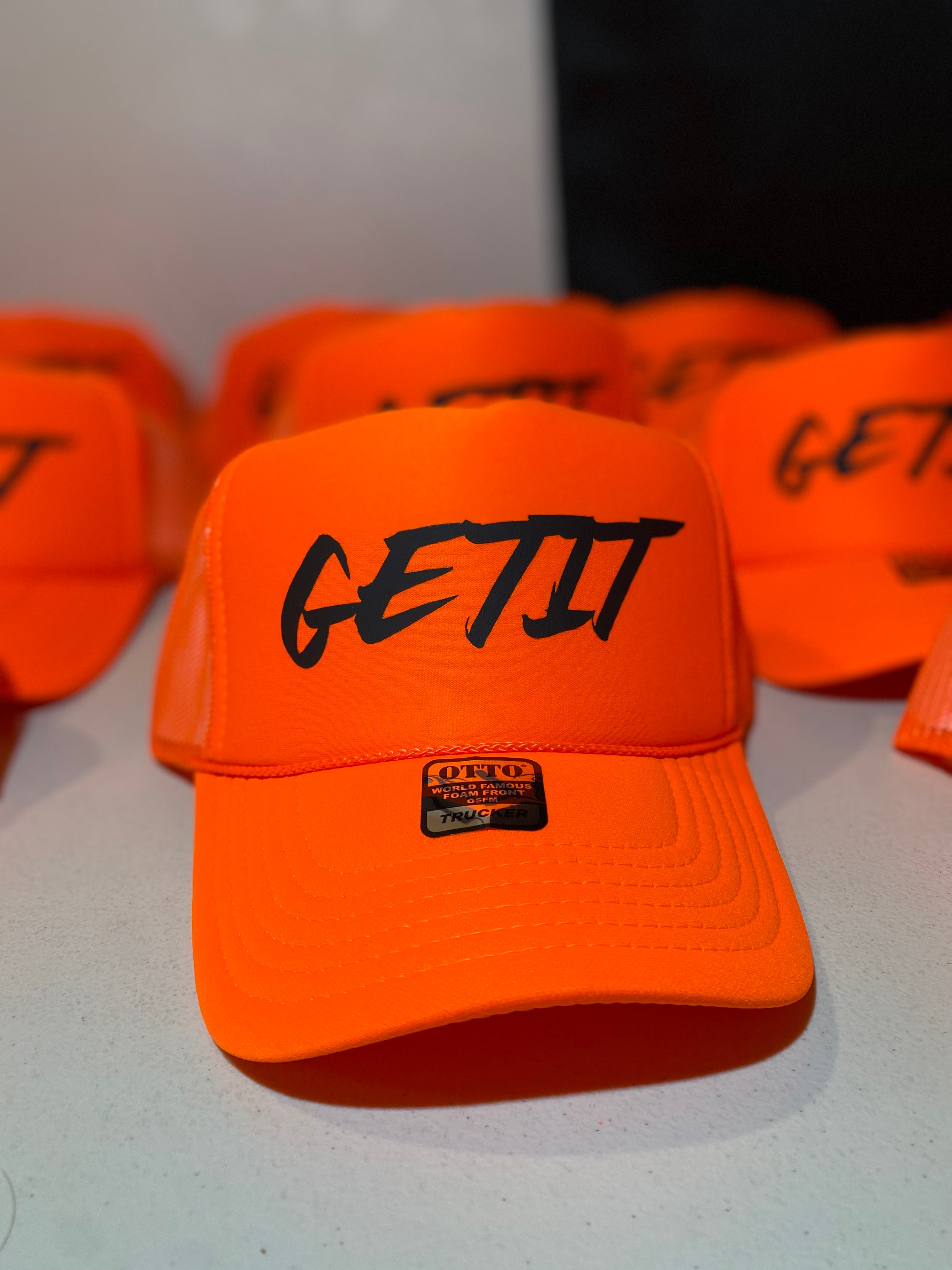 Orange GETIT Trucker Hat – GETIT LLC